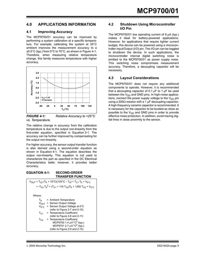 Datasheet sensor temperatura mcp9700 | PDF