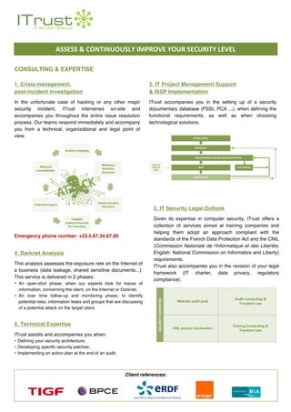 ITrust Cybersecurity Services - Datasheet EN | PDF