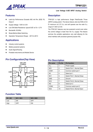 Datasheet_TPW1221.pdf Datasheet_TPW1221.pdf
