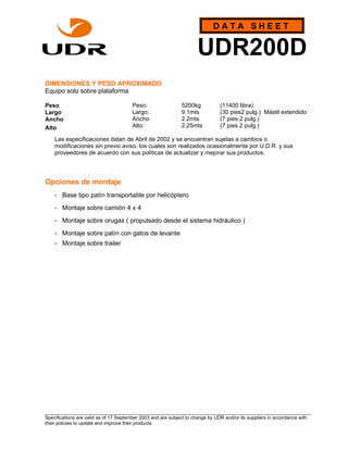 Data sheet udr200 d | PDF