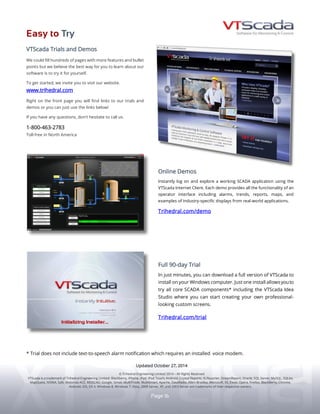 Datasheet: VTScada 11.3 SCADA Software | PDF