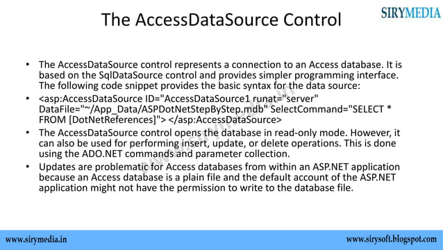 Datasource in asp.net