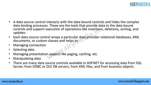 Datasource in asp.net