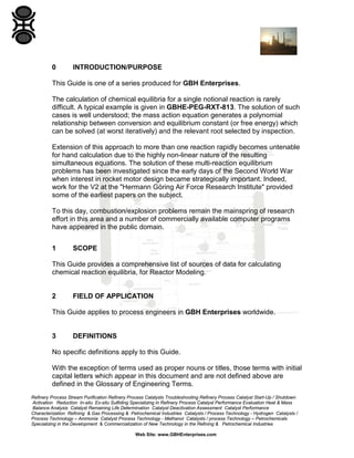 Data Sources For Calculating Chemical Reaction Equilibria | PDF
