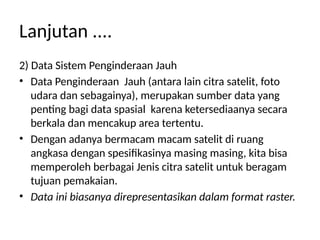 Model Data Spasial_25 Vektor dan Raster | PPT