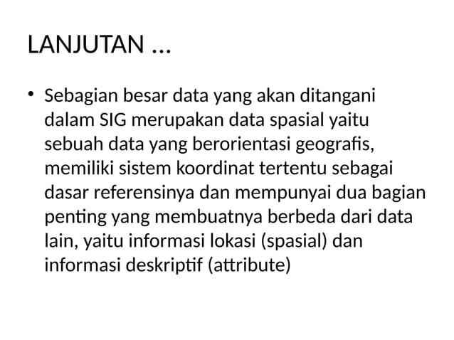 Model Data Spasial_25 Vektor dan Raster | PPT