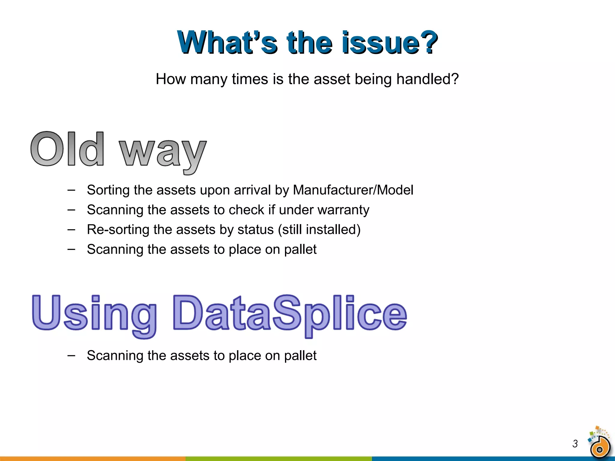 DSUG Fall2017: DataSplice Asset Dispositioning and Meter Palletization ...