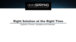 DataSpryng Overview | PPTX | Databases | Computer Software and Applications