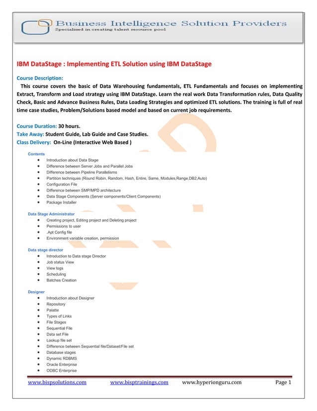Data stage docx | PDF
