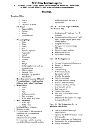 Datastage Online Training | PDF