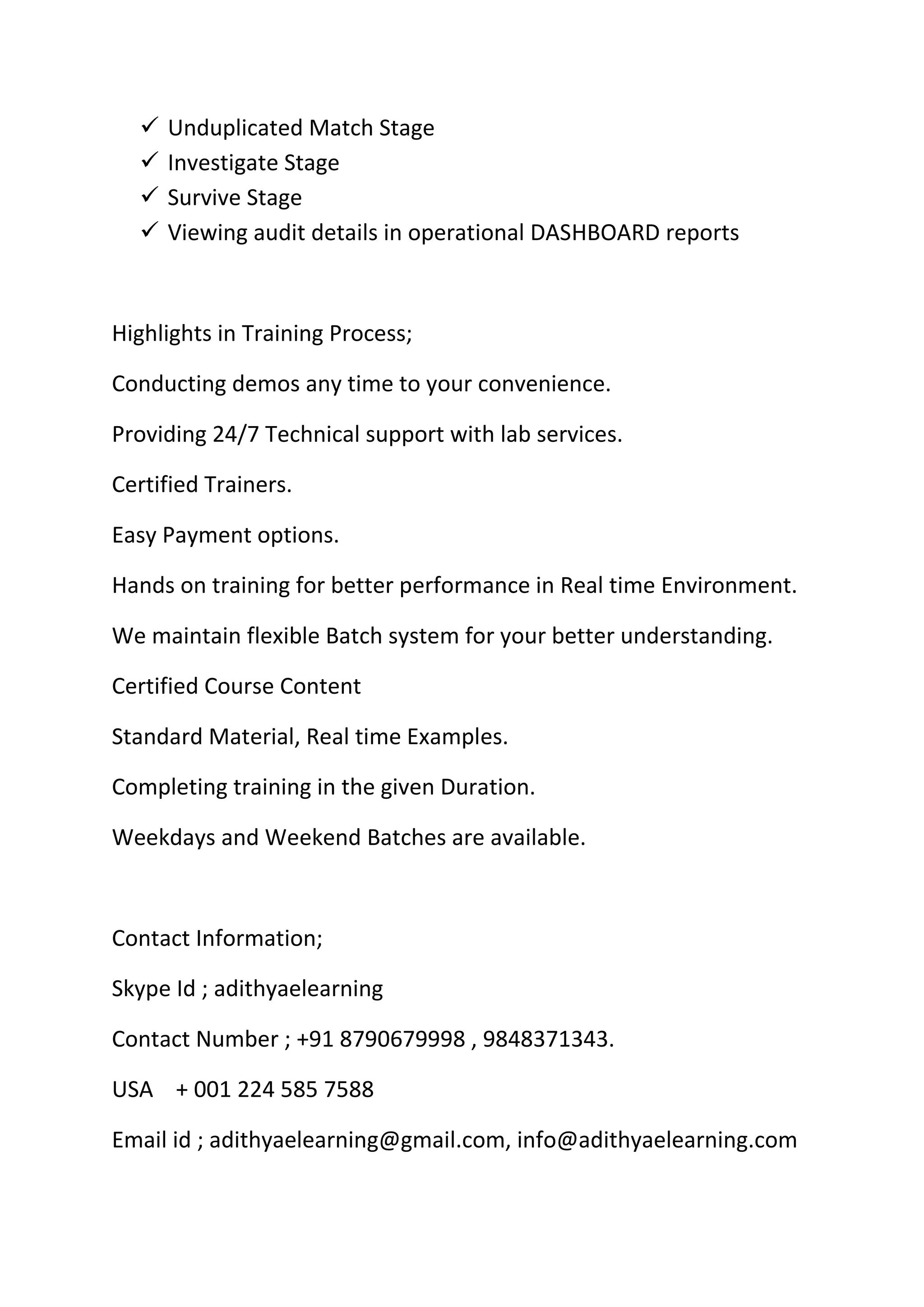 Datastage Online Training @ Adithya Elearning | PDF | Free Download