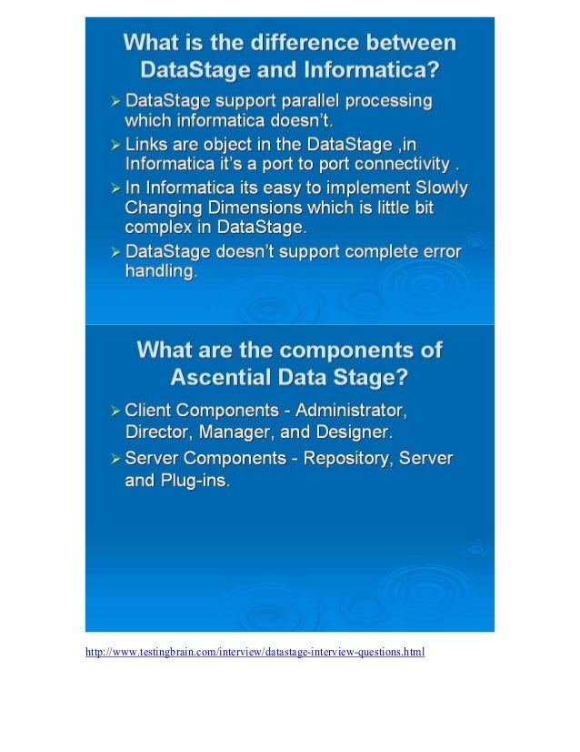 Datastage Interview Questions From