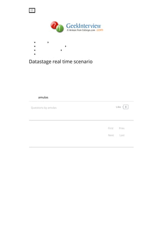 Datastage real time scenario | PDF
