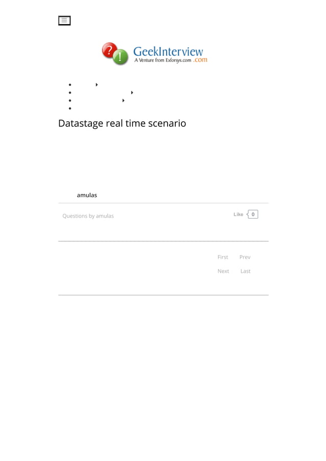 Datastage real time scenario | PDF
