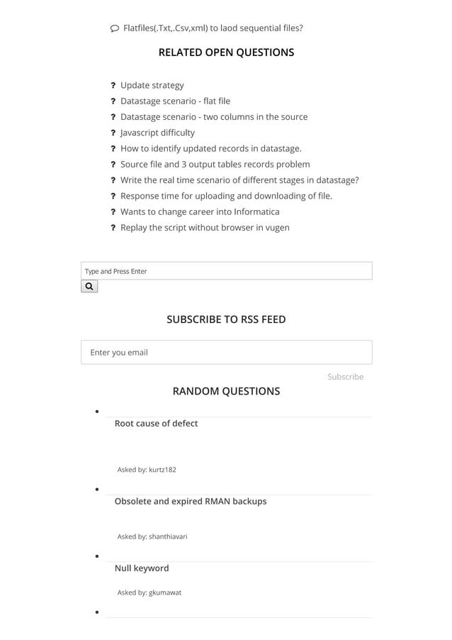 Datastage real time scenario | PDF