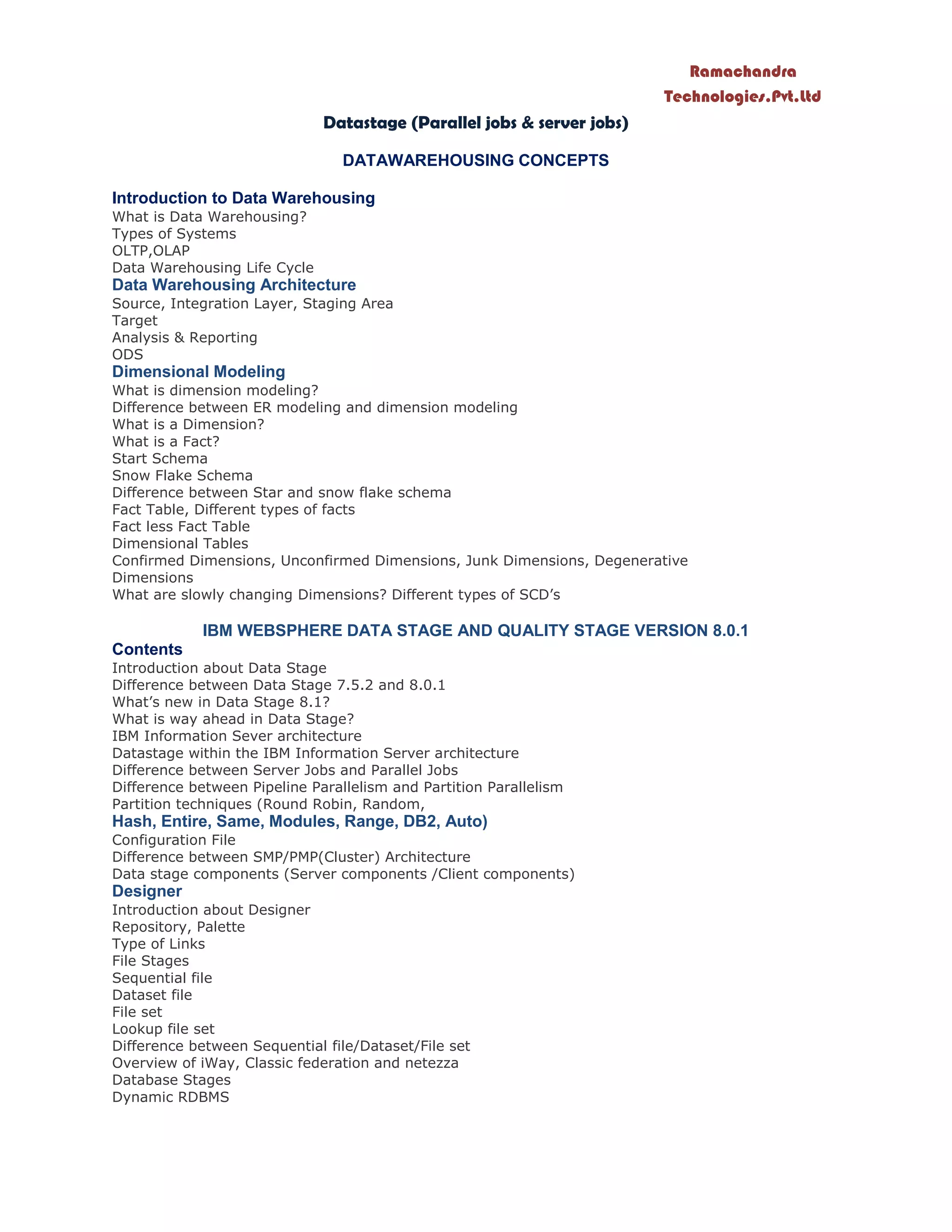Datastage trining | PDF