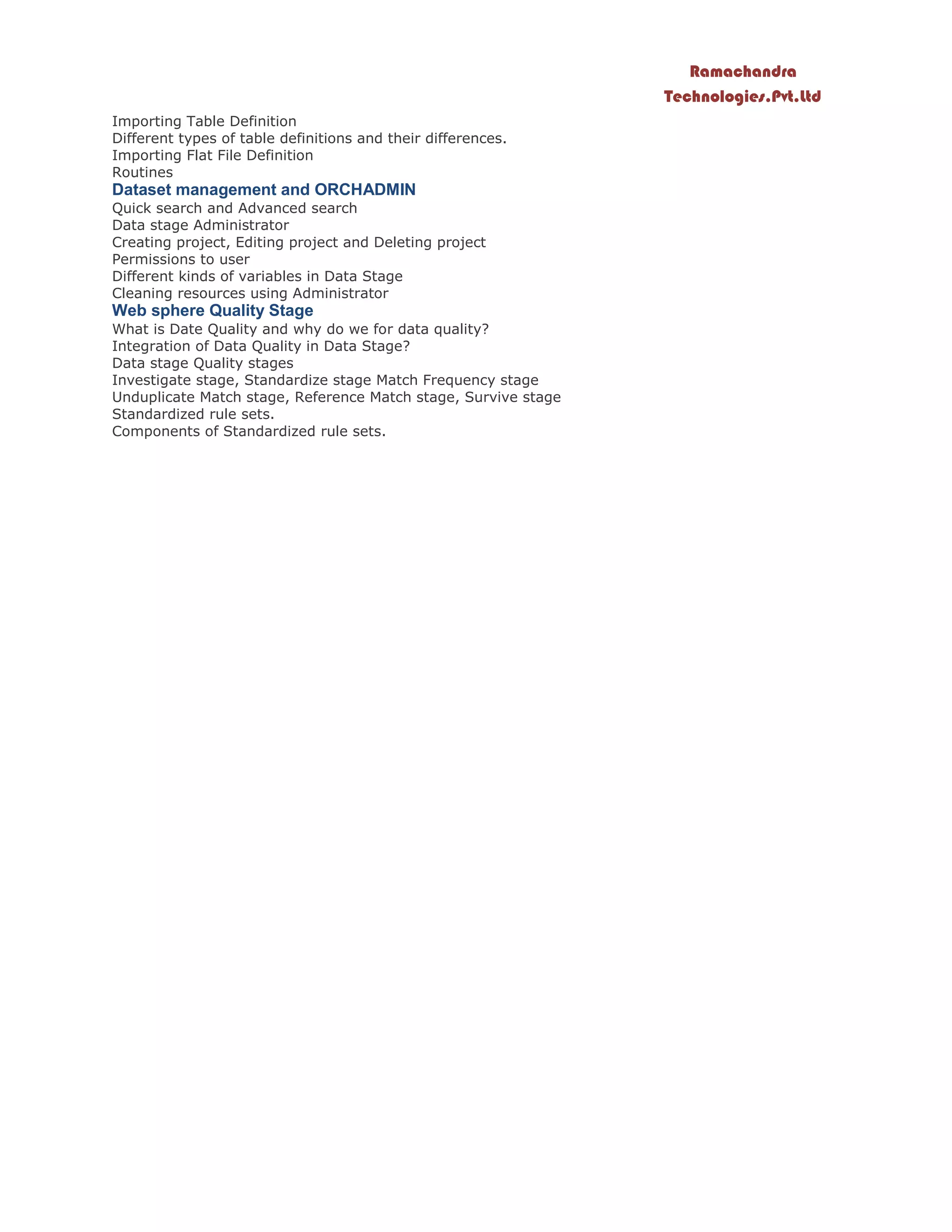 Datastage trining | PDF