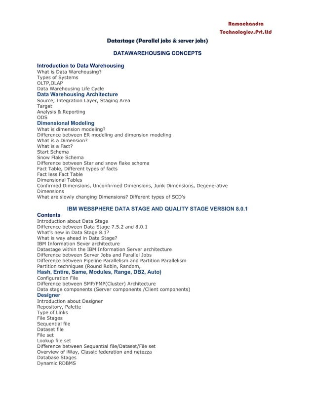 Datastage trining | PDF