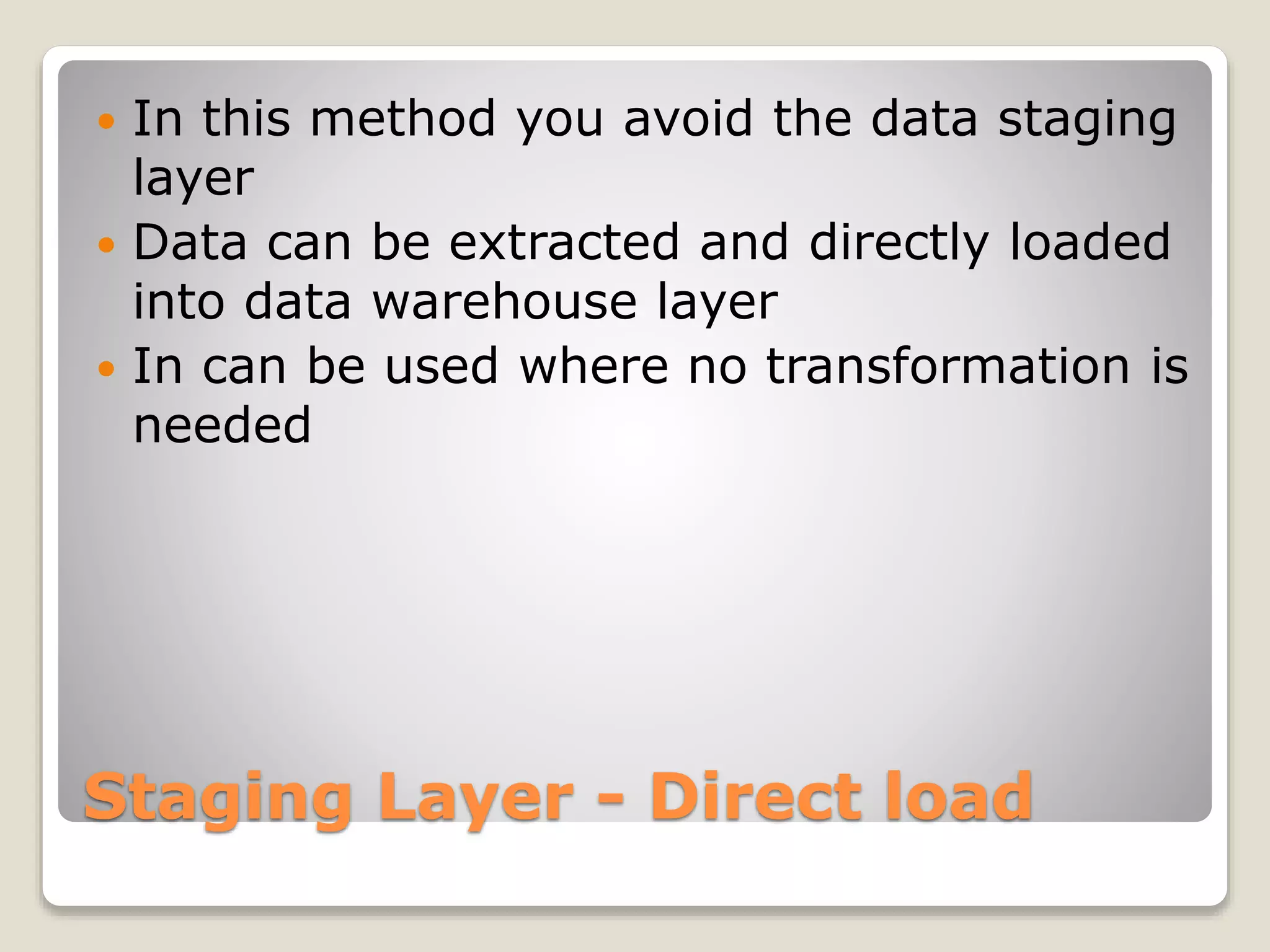 Data Staging Strategy | PPTX