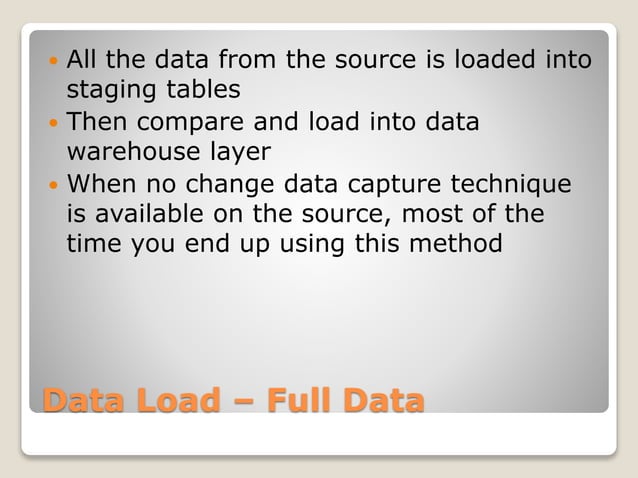 Data Staging Strategy | PPTX | Databases | Computer Software and ...