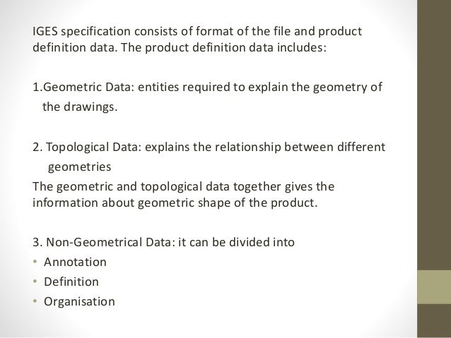 Data standard - IGES