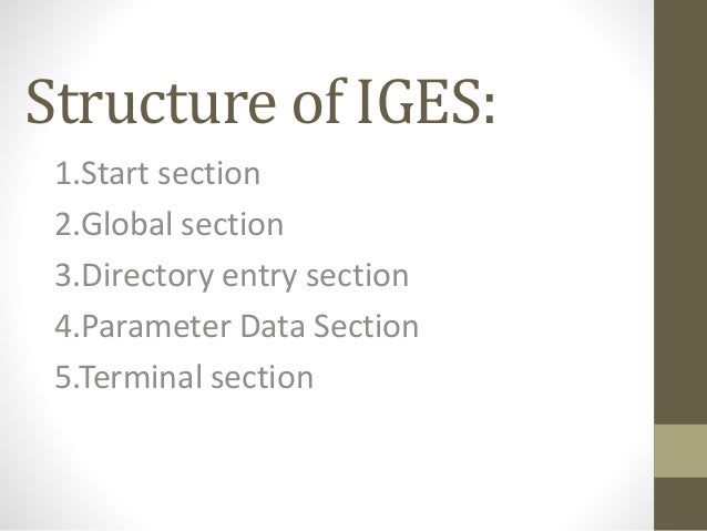 Data standard - IGES