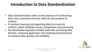 Data Standardization and Accelerated Study Setup: The Power of AI and ...