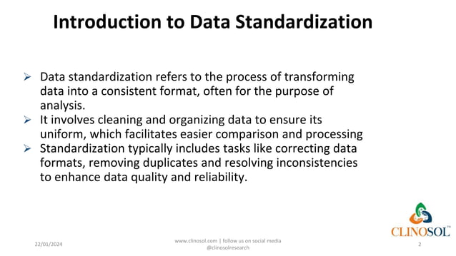 Data Standardization and Accelerated Study Setup: The Power of AI and ...