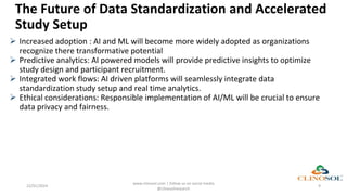 Data Standardization and Accelerated Study Setup: The Power of AI and ...