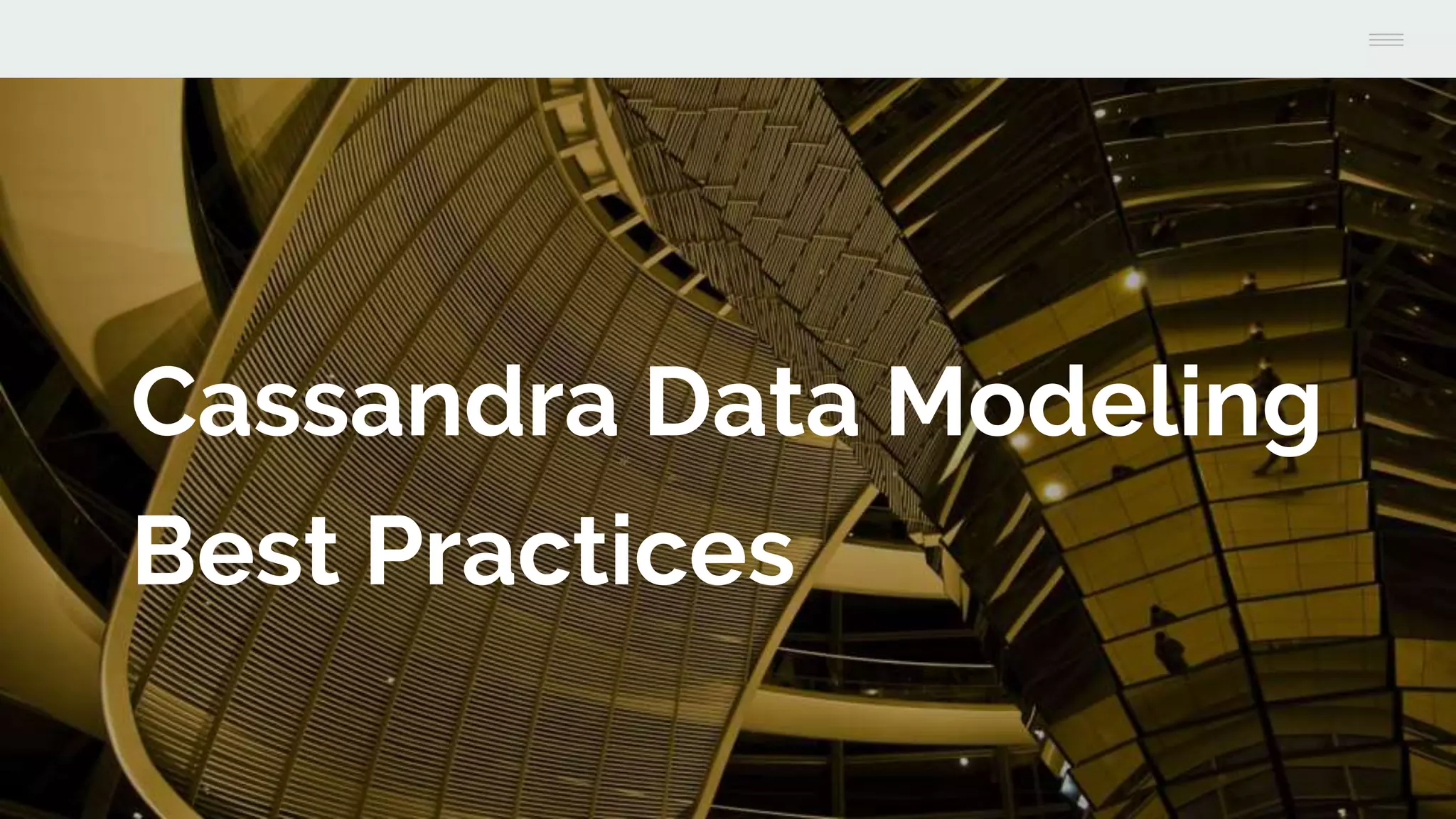 Datastax / Cassandra Modeling Strategies | PPT