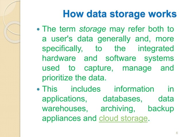 Data storage | PPT