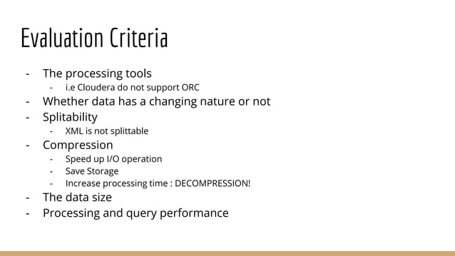 Data storage format in hdfs | PPTX | Computing | Technology & Computing