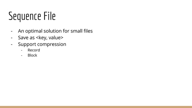 Data storage format in hdfs | PPTX | Computing | Technology & Computing