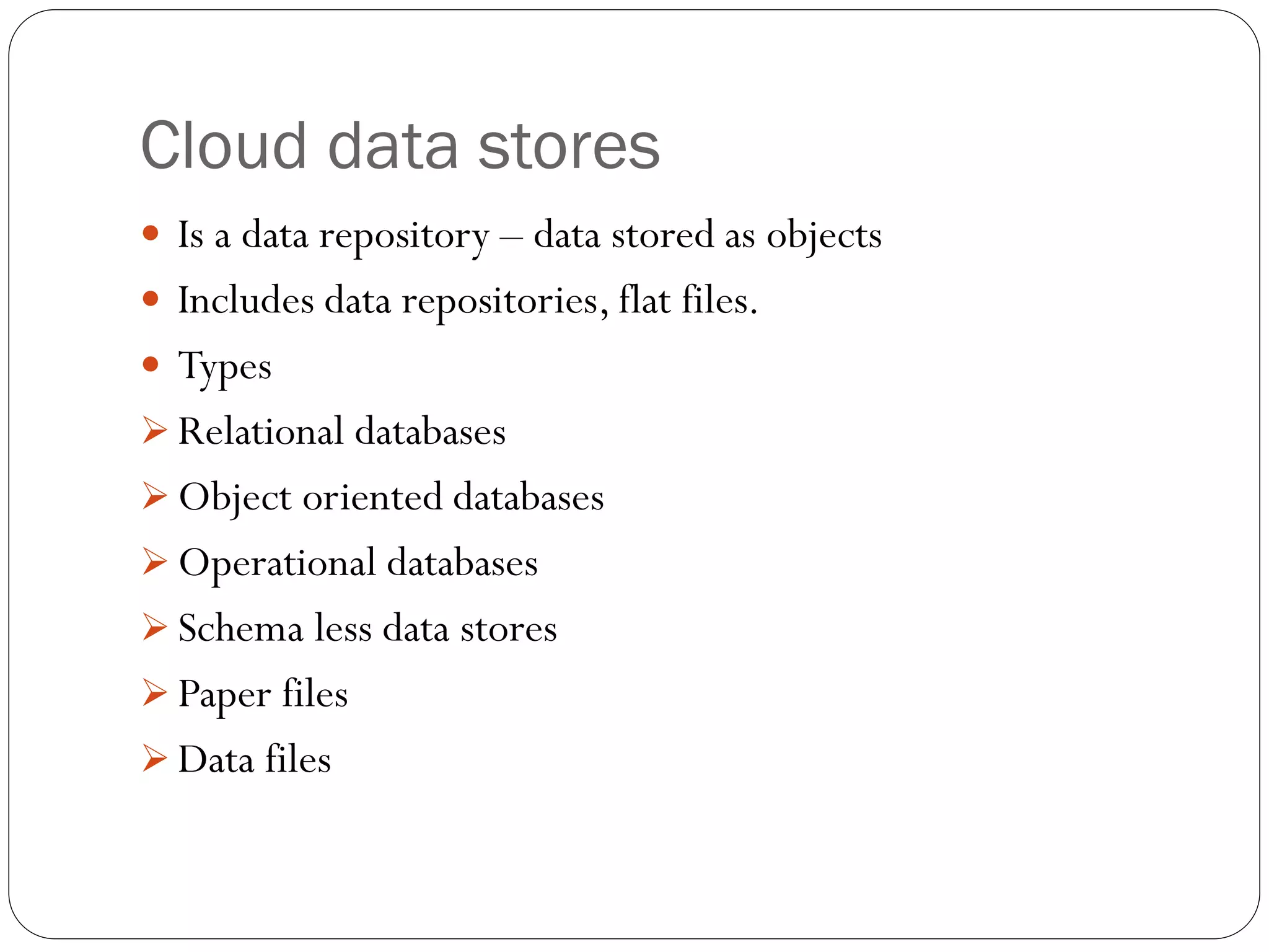 Data storage in cloud computing | PPT