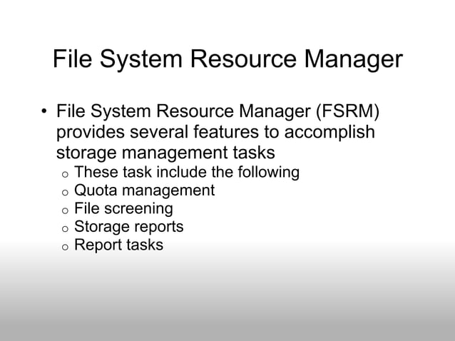 File System Resource Mangement | PPT