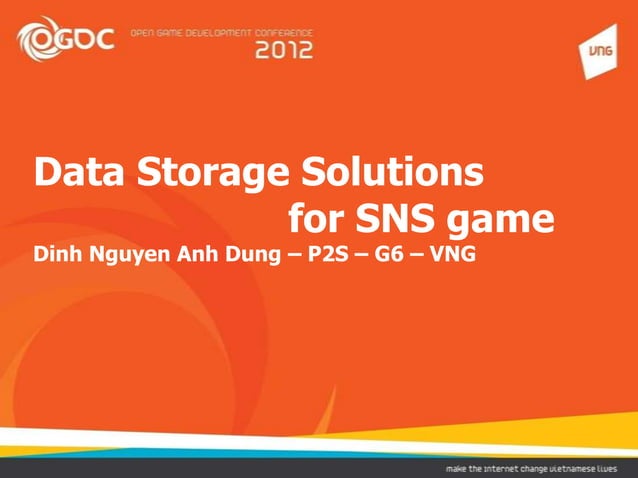 Data storage solutions for sns game | PPT