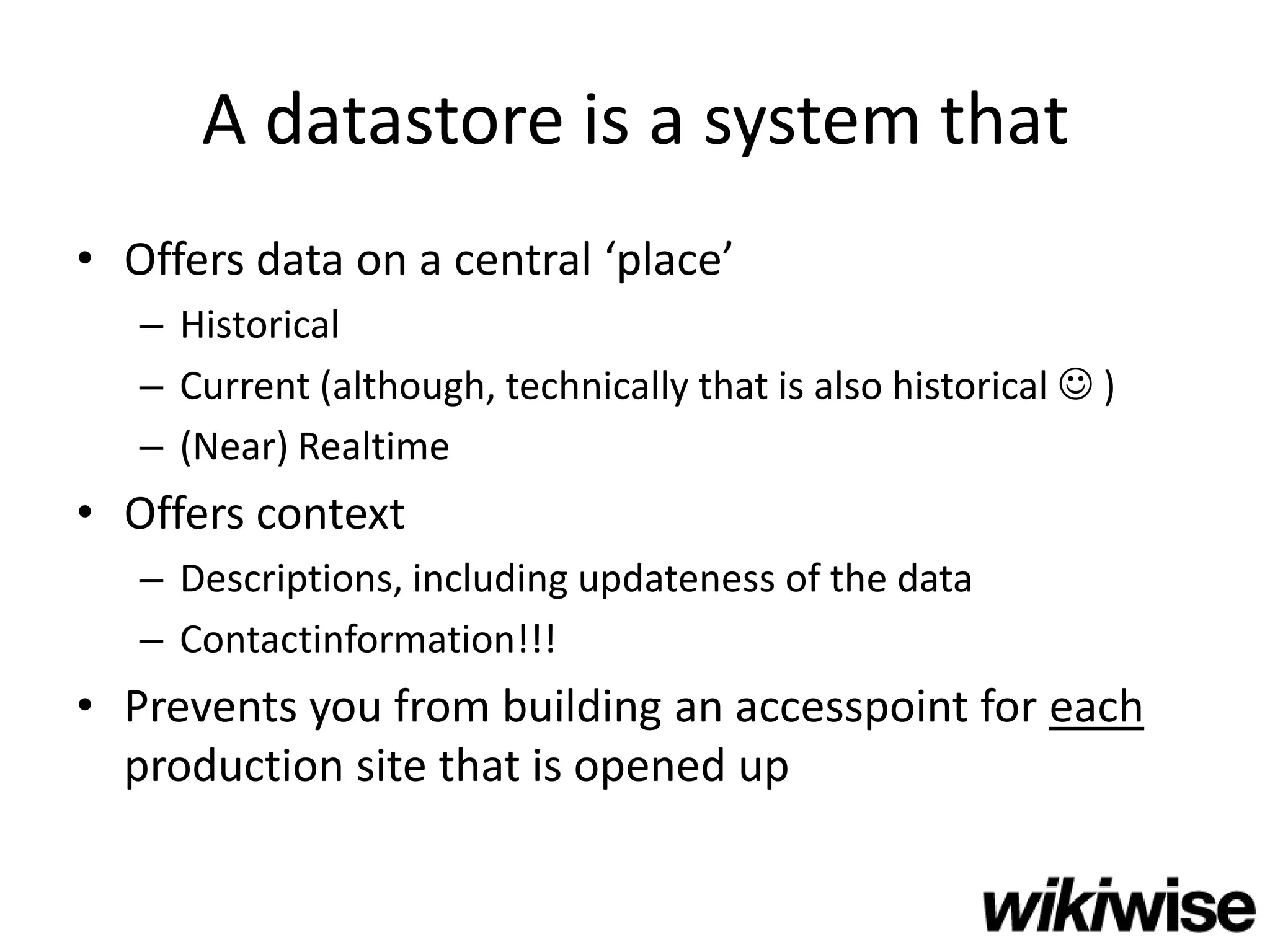 Datastores for opendata | PDF