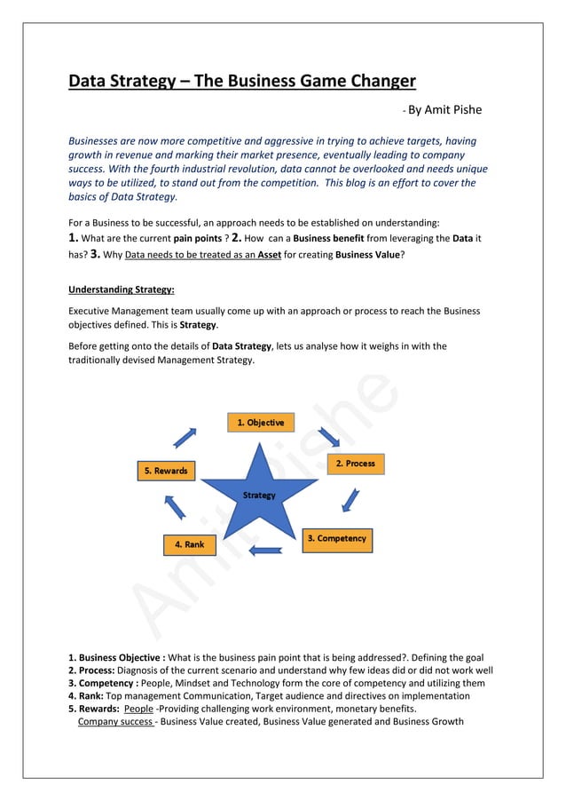 Data strategy - The Business Game Changer | PDF