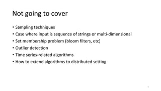 Data streaming algorithms | PPTX