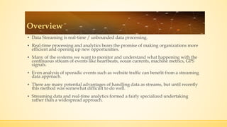 Data streaming fundamentals | PPTX