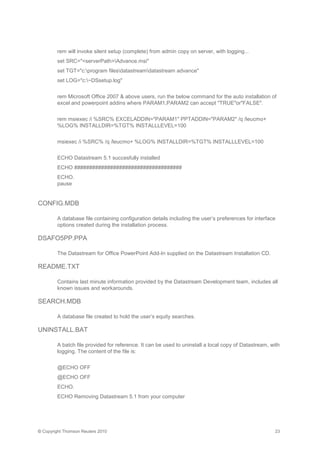 Datastream installation guide | PDF