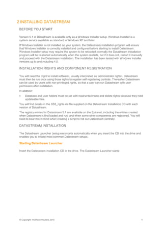 Datastream installation guide | PDF