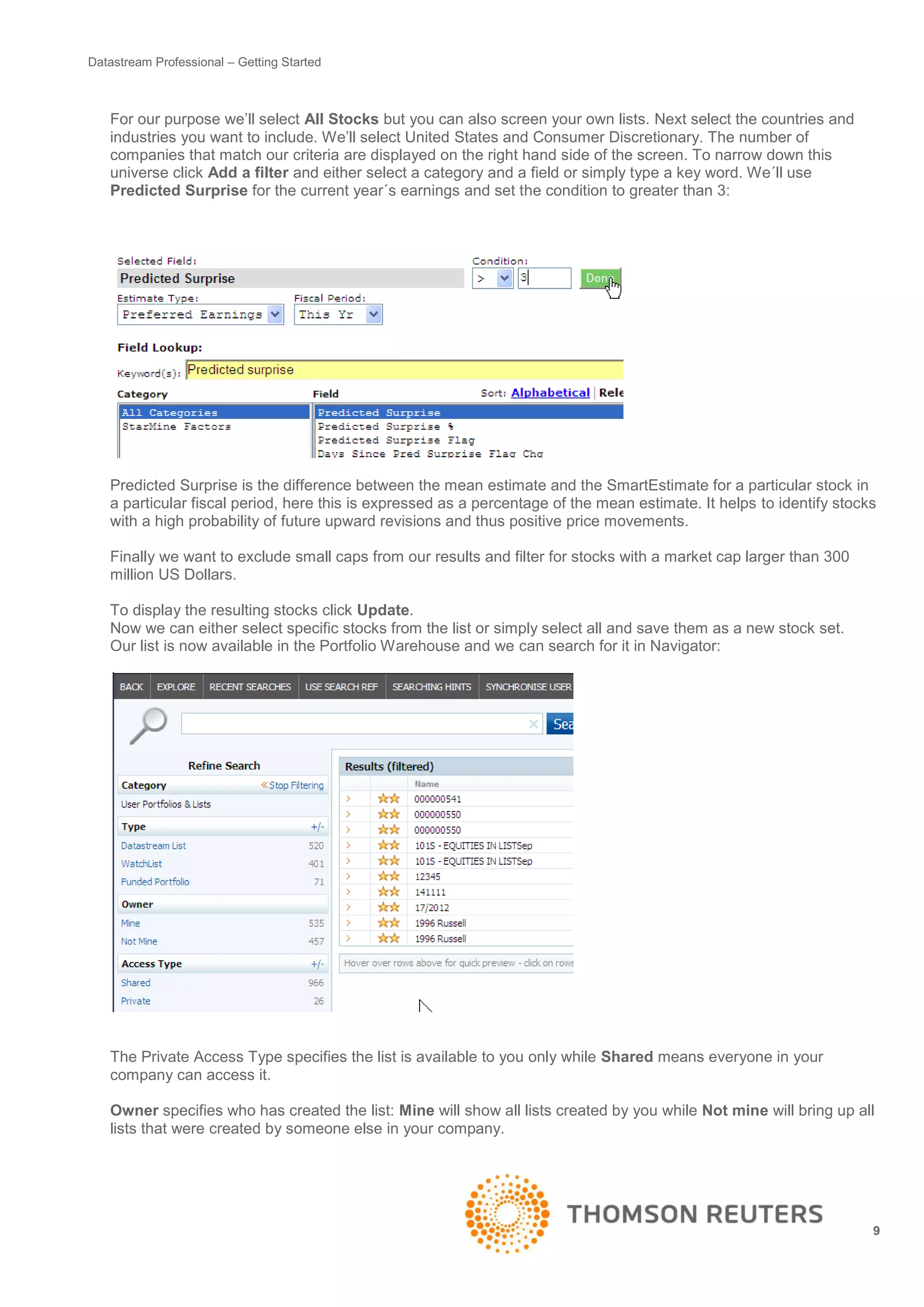 Datastream professional getting started guide | PDF