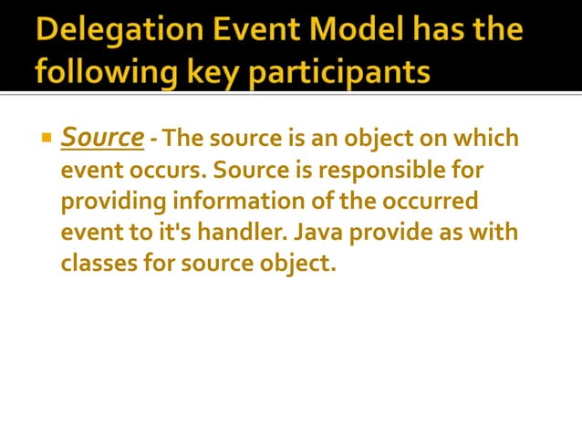 Event Handling in Java | PPTX | Programming Languages | Computing
