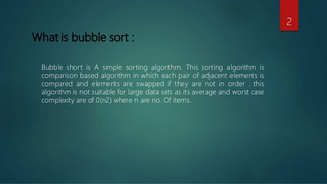 Bubble Sort Data Structure