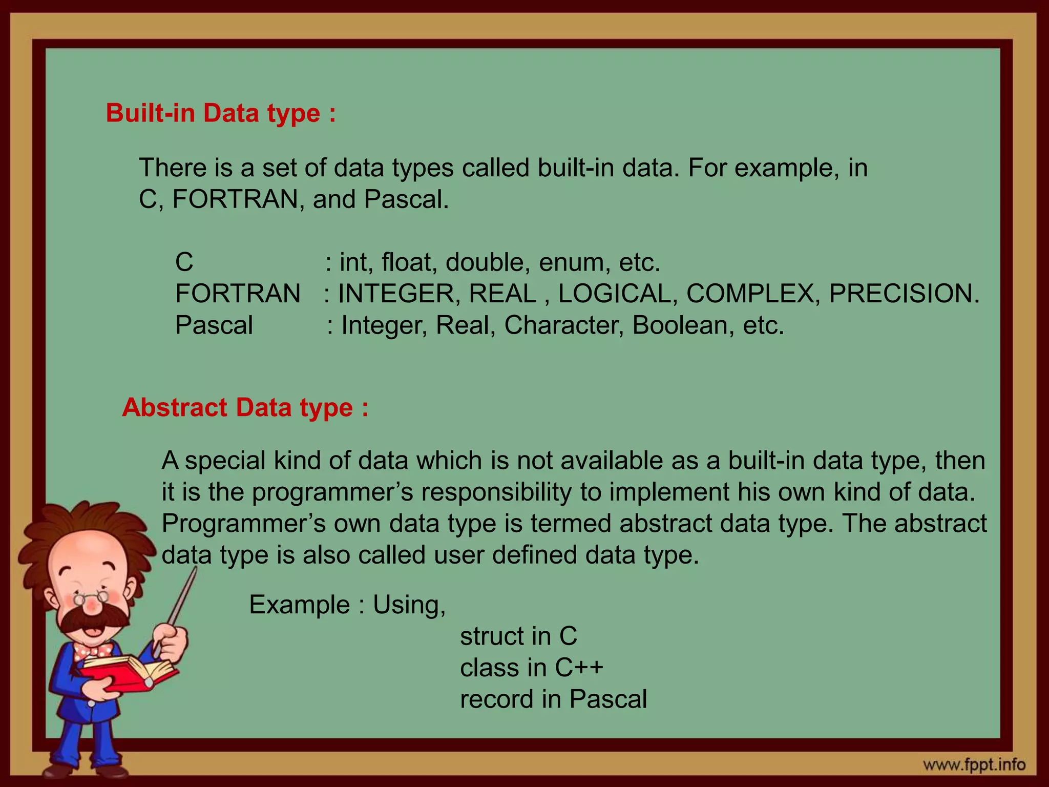 Data structure Definitions | PPT