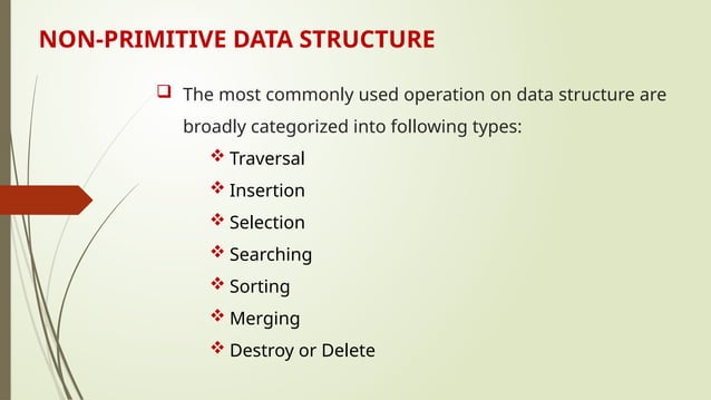 Data Structures Primitives And Non Primitives Pptx Databases