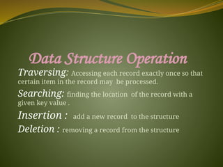 introduction to data structure and algorithms.pptx | Databases | Computer Software and Applications