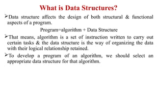 Introduction to Data Structures and their importance | PPTX