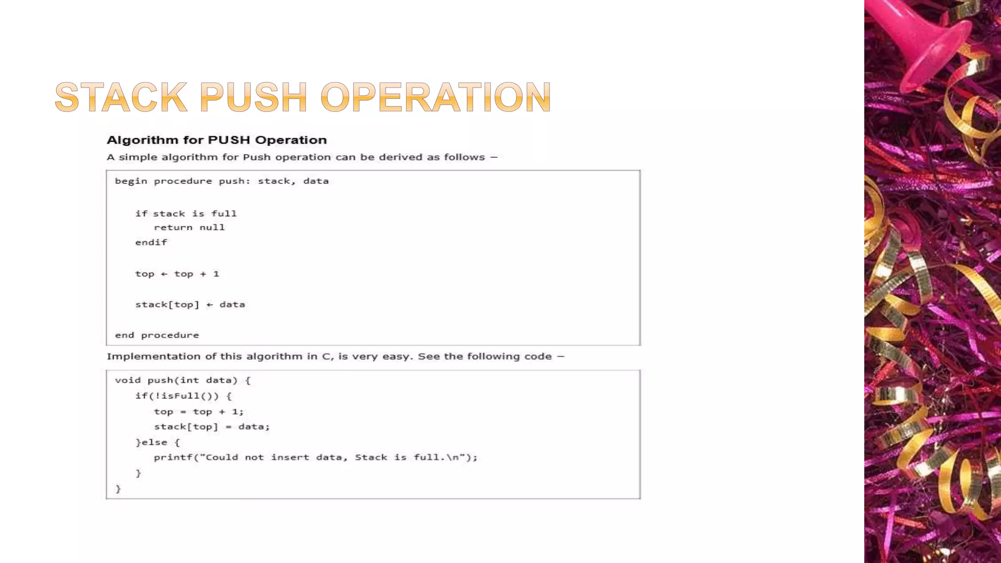 Data structure stack | PPT
